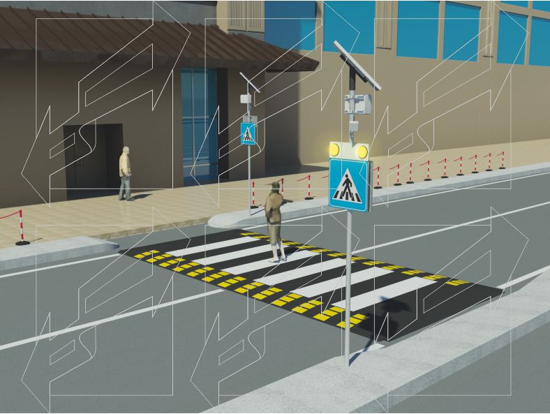 RUBBER PEDESTRIAN CROSSING